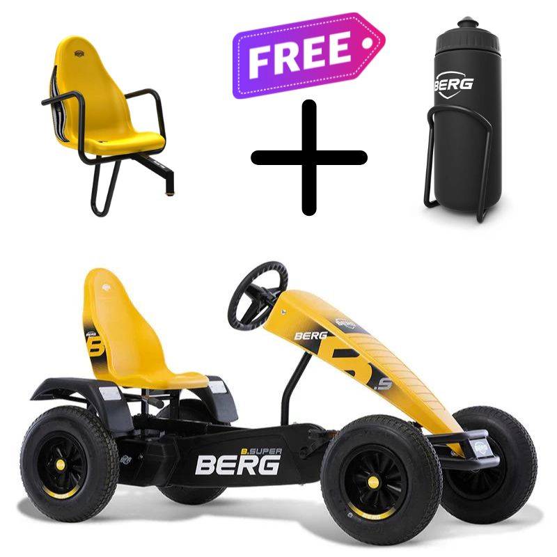 BERG Super Go Kart with Free Passenger Seat and Water Bottle Set ...